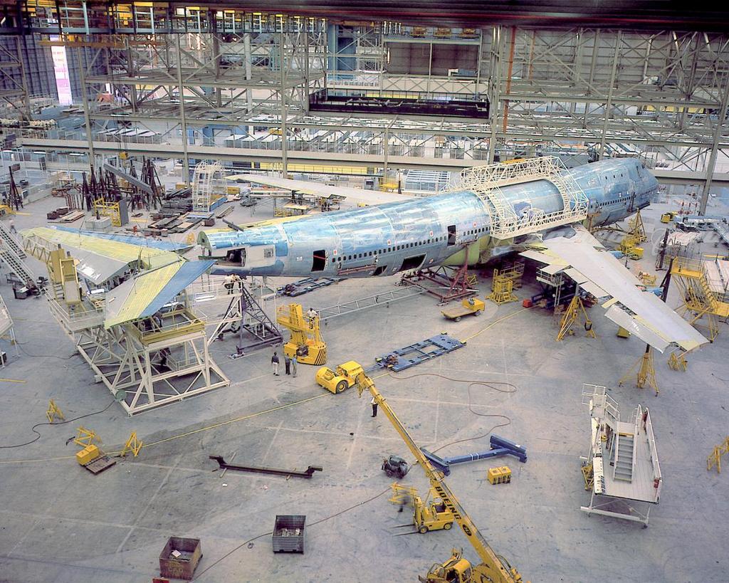Boeing Images - Tail Assembly is Mated with First Production 747-100