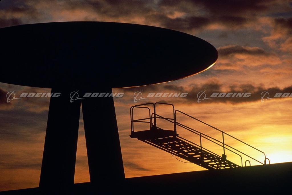 Boeing Images - E-3 AWACS Rotating Dome at Sunset