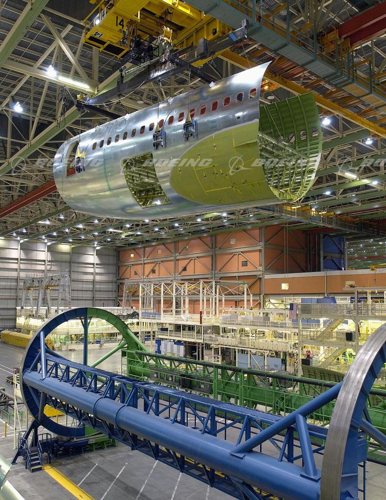 Boeing Images - 737-700 Fuselage Section with Turning Jig
