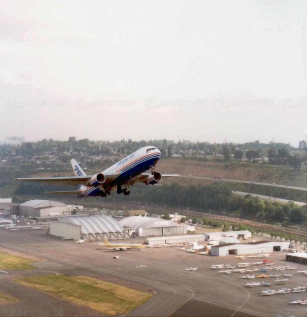 Boeing Images - 767-200 Prototype Takes Off from Boeing Field
