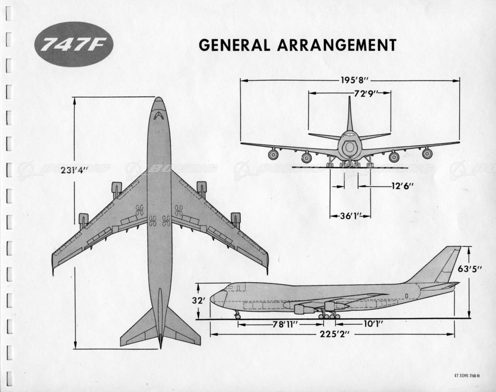 Boeing Images - General Arrangement BOEING 747 F Freighter