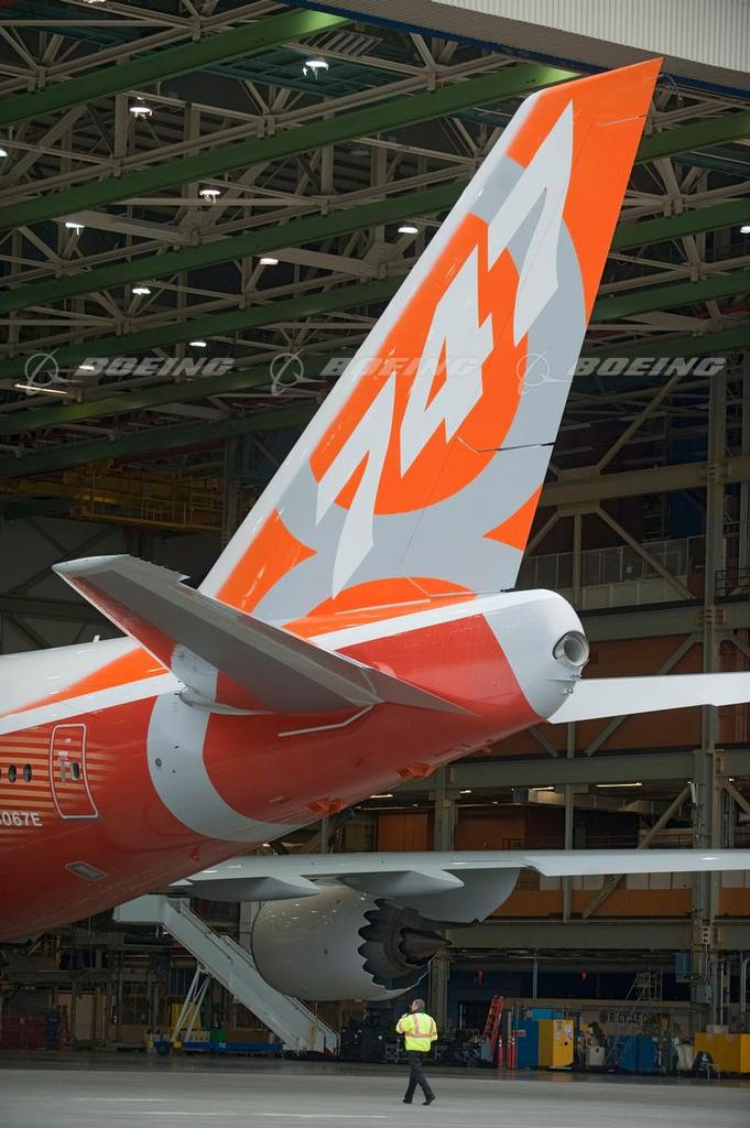 Boeing Images - Tail of the First 747-8 Intercontinental