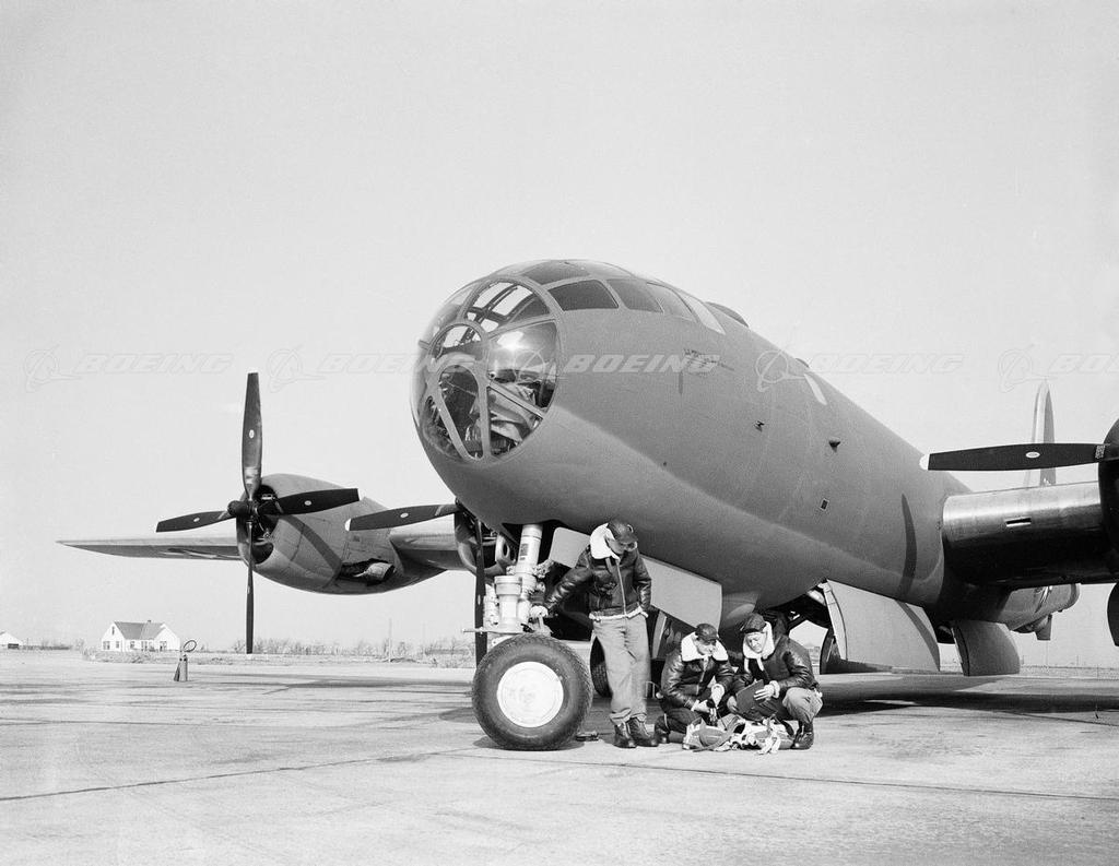 Boeing Images - B-29 Superfortress with Flight Crew