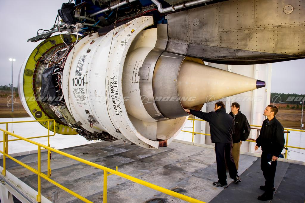 Boeing Images - Ground Testing of a CMC Engine Exhaust Nozzle on R-R ...