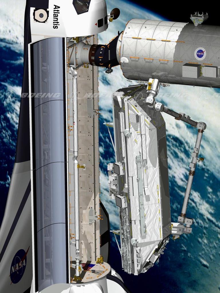 Boeing Images - Space Shuttle Atlantis Docked at the International ...