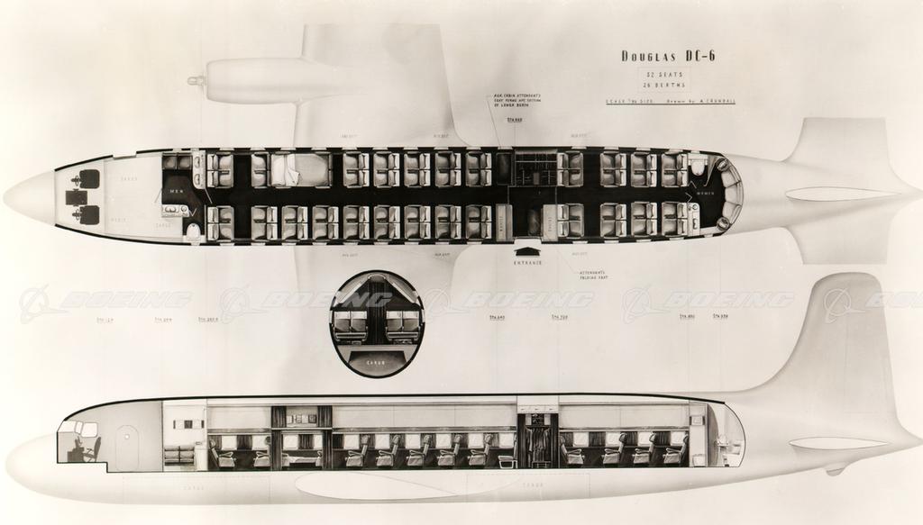 Boeing Images - DC-6 Seating Diagram
