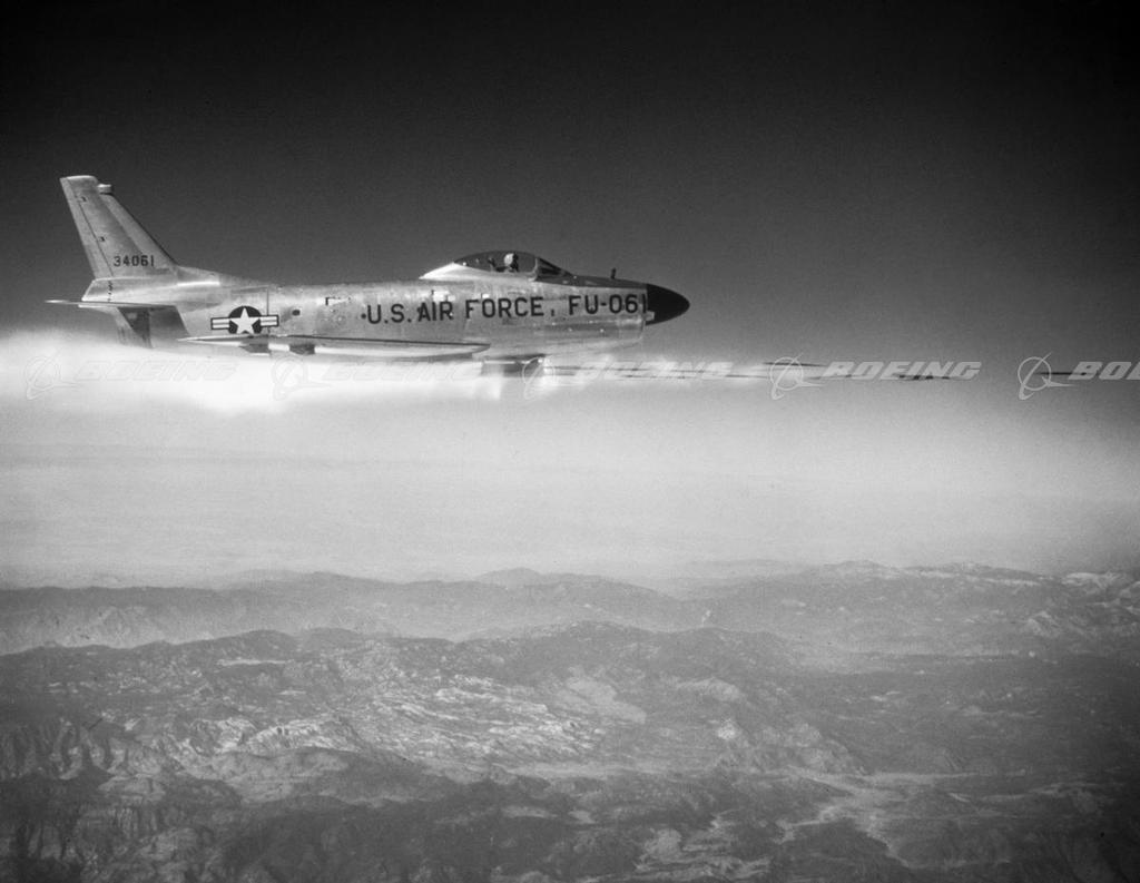 Boeing Images - F-86D Sabre Jet Aerial Rocket Firing