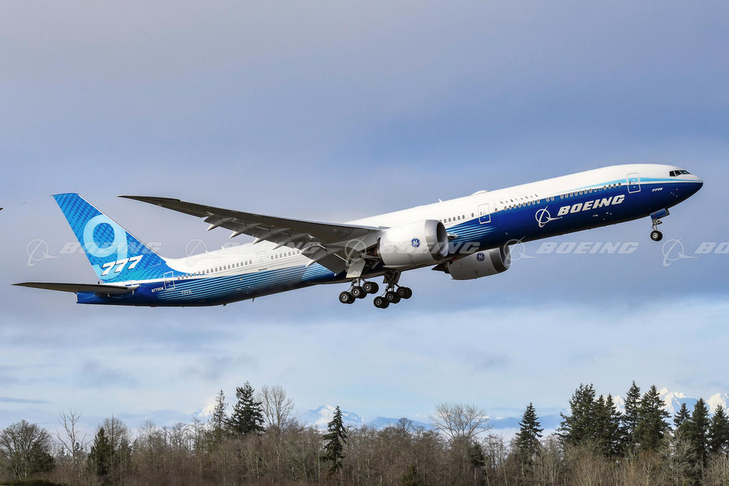 Boeing Images - 777X First Flight Take Off