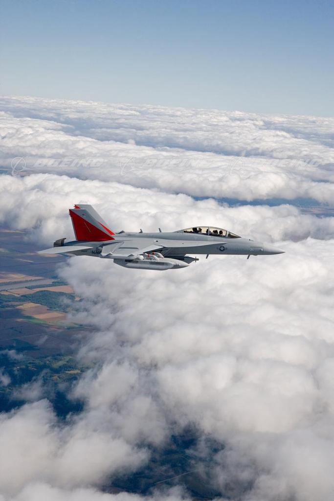 Boeing Images - EA-18 Growler First Flight with Electronic Jamming Pods