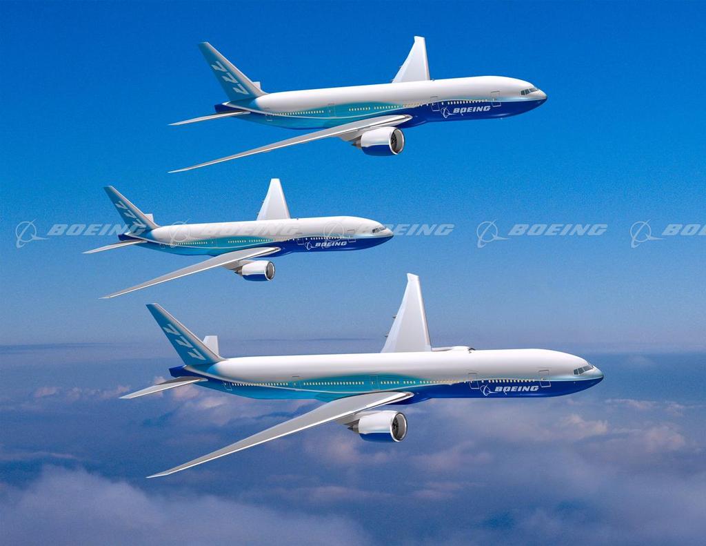 Boeing Images - 777 Family in New Boeing Commercial Airplanes Livery