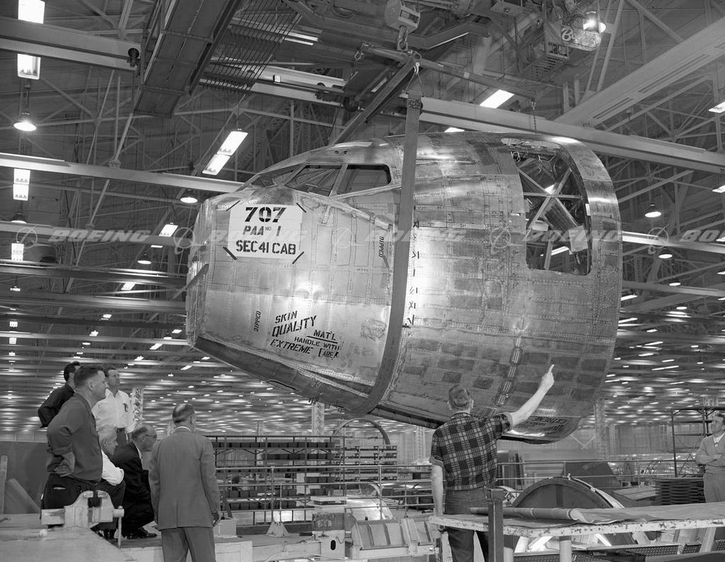 Boeing Images - Early 707 Manufacturing, Nose Section