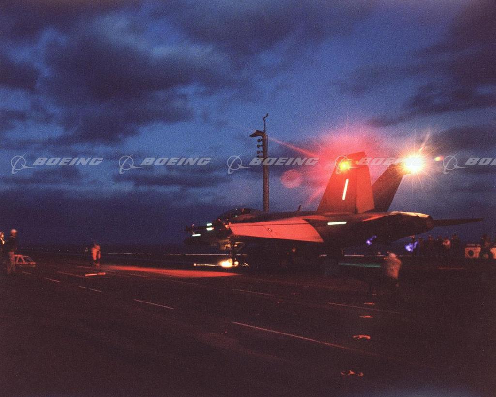 Boeing Images - Boeing Super Hornet Completes First Night Carrier ...