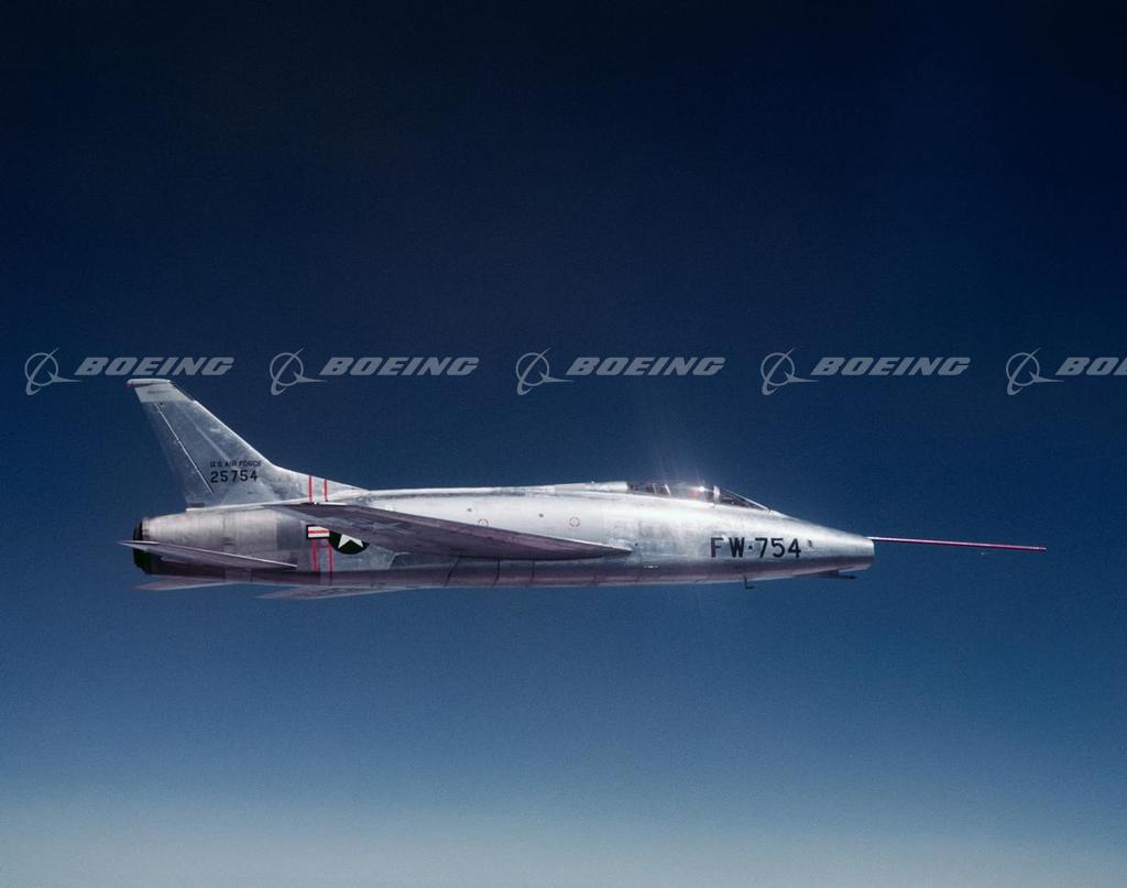 Boeing Images - YF-100A Super Sabre in Flight