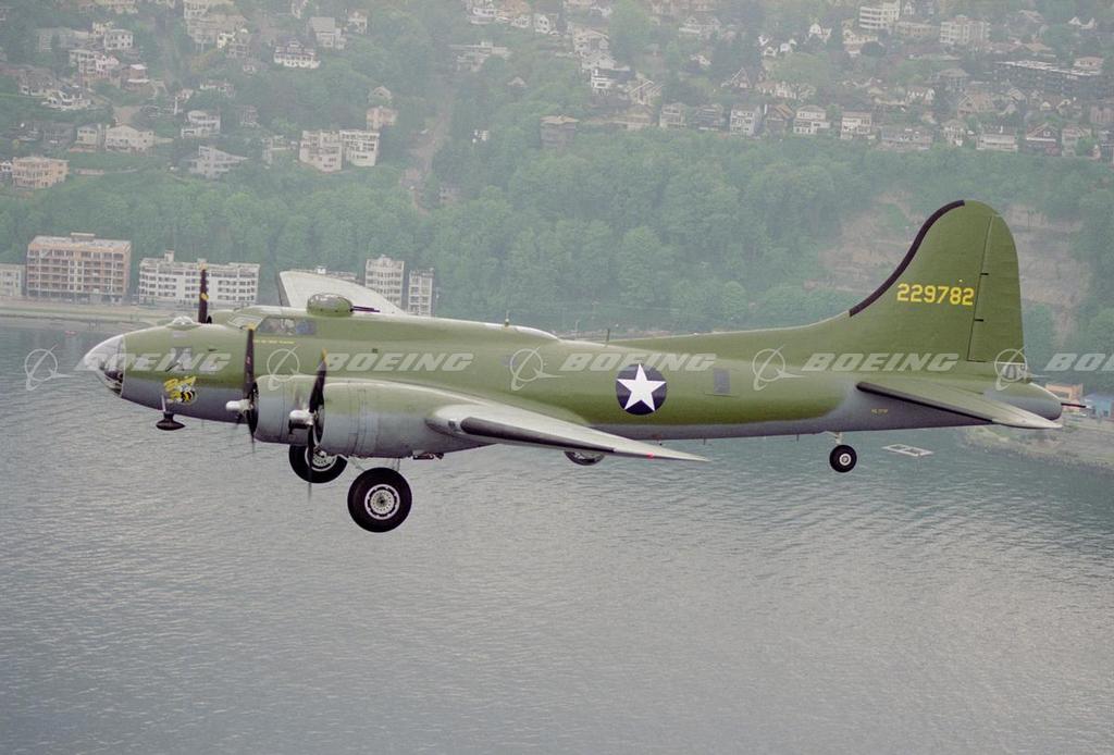 Boeing Images - Restored Boeing B-17F Flying Fortress in Flight