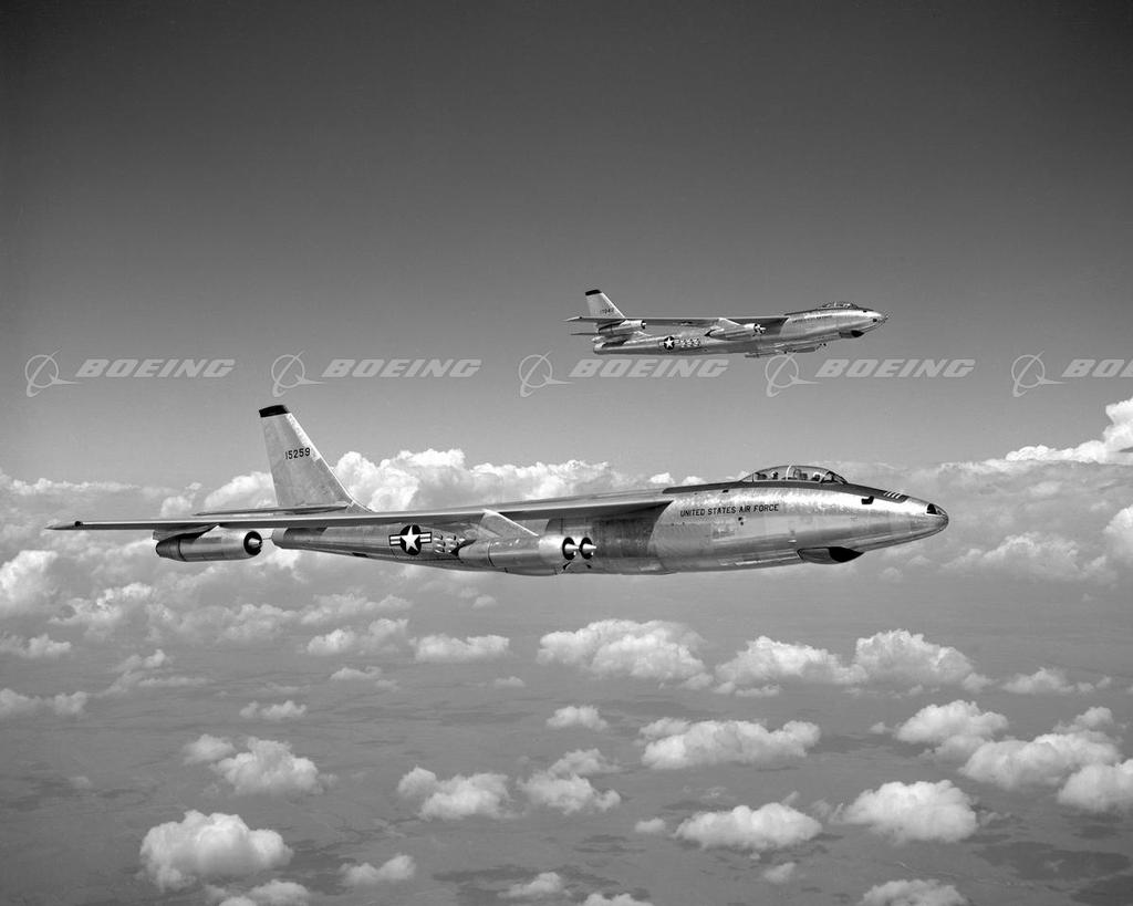 Boeing Images - RB-47E and B-47E Stratojet in Flight Together