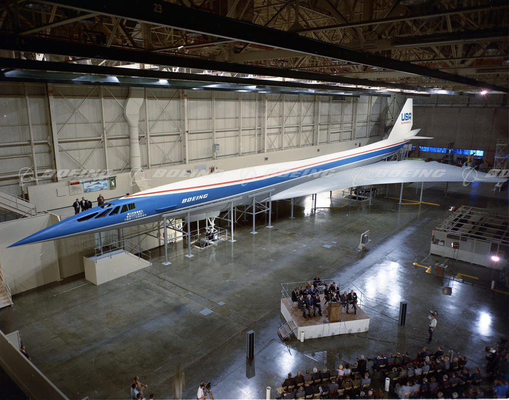 Boeing Images - Boeing SST Mockup Press Show 1970