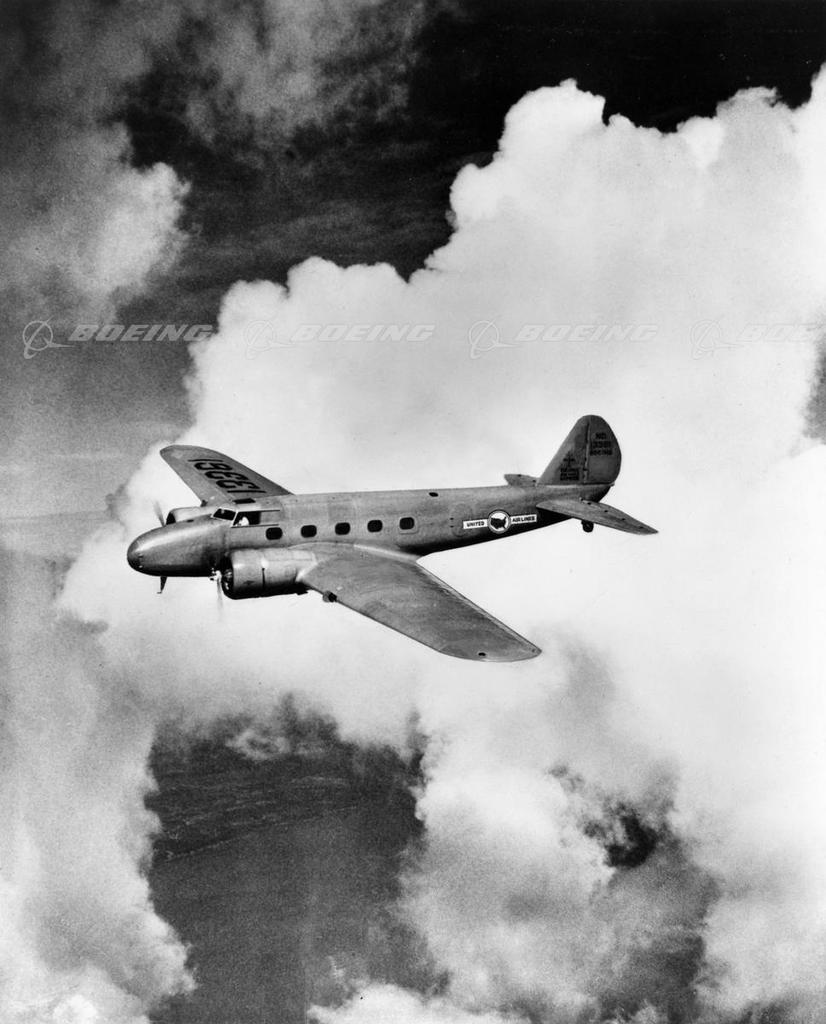 Boeing Images - Boeing Model 247 in the Clouds