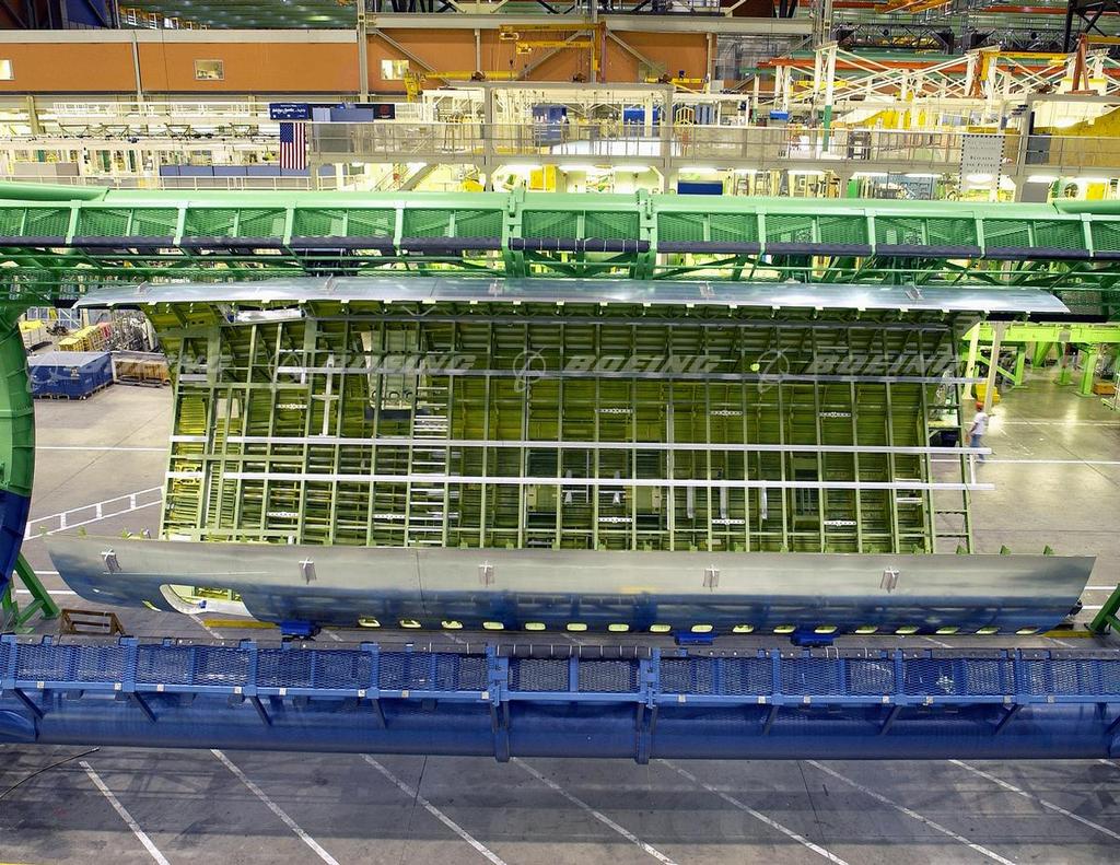 Boeing Images - 737-700 Fuselage Section in Turning Jig