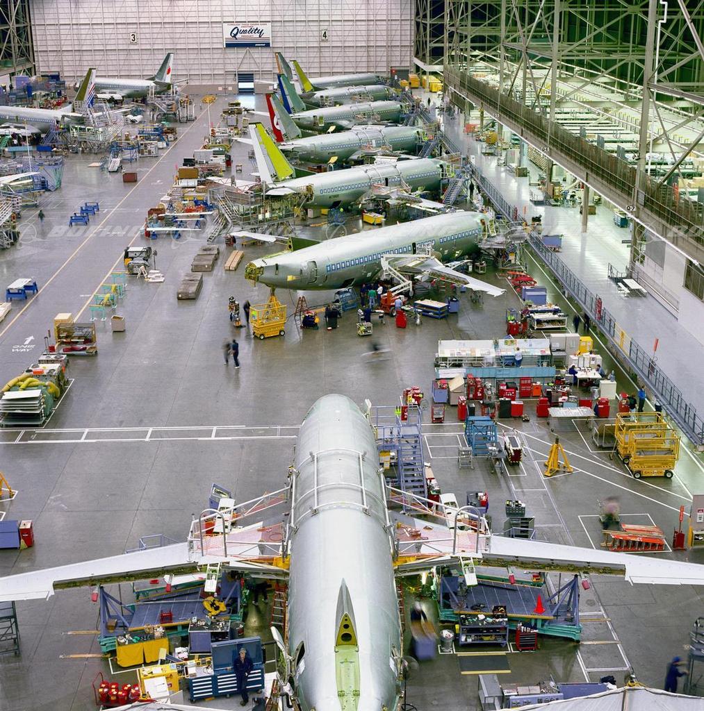 Boeing Images - 737 Assembly Line, 1997