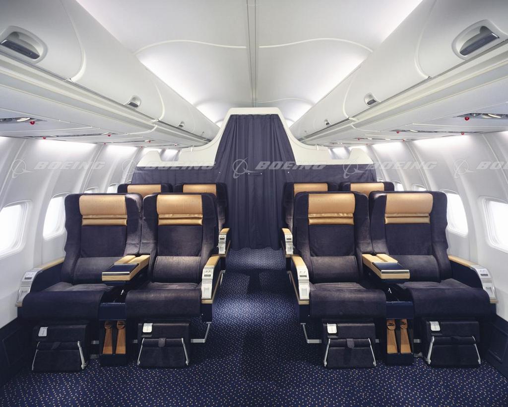 Boeing Images - 737-700 First Class Passenger Cabin