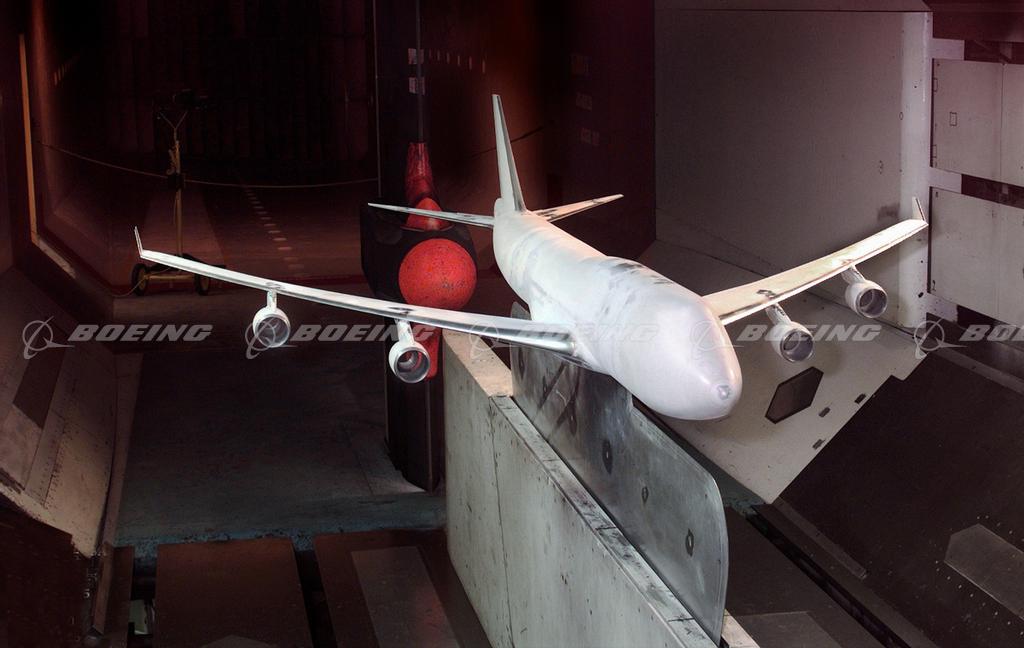 Boeing Images - Wind Tunnel Tests Validate Boeing 747X Stretch Design