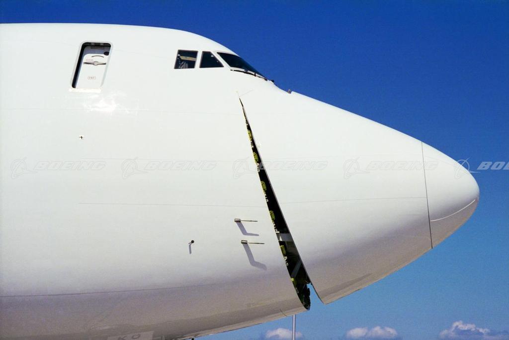 Boeing Images - 747 Freighter Opening Nose Hatch