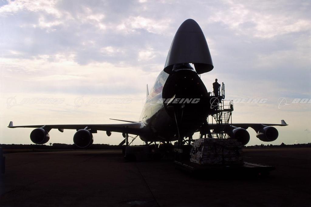Boeing Images - 747-400 Freighter with Nose Door Open