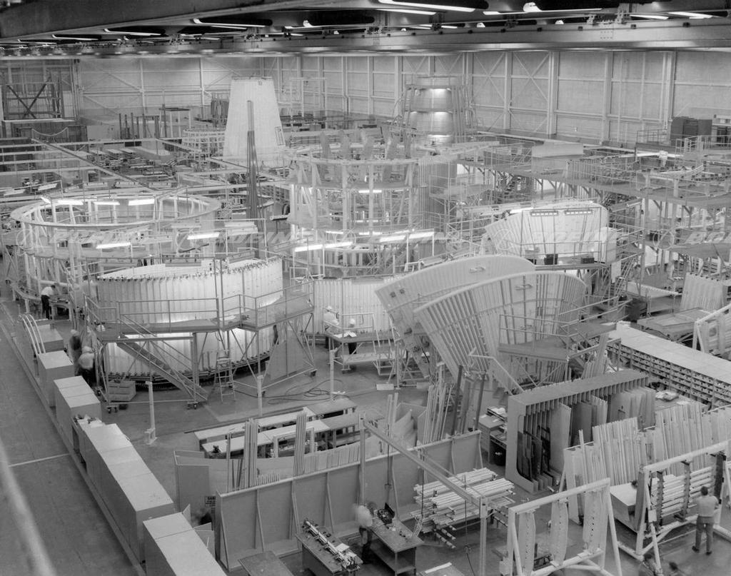 Boeing Images - Saturn V Assembly Area at North American Rockwell's ...