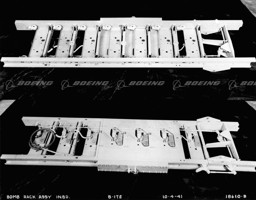 Boeing Images - B-17E-Bomb Bay Rack Assembly