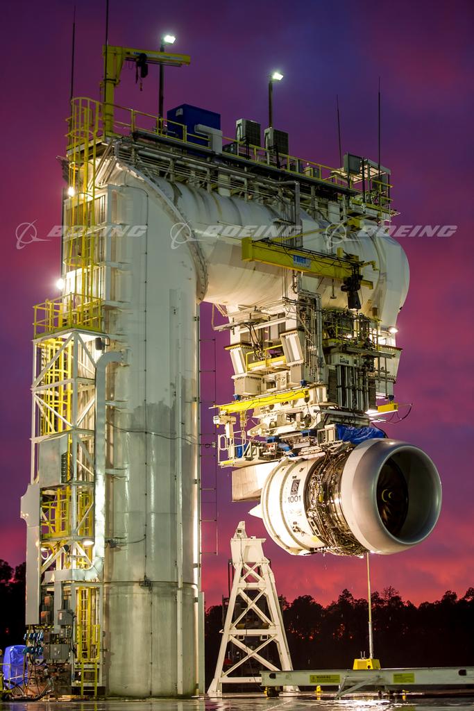 Boeing Images - Ground Testing of a CMC Engine Exhaust Nozzle on R-R ...