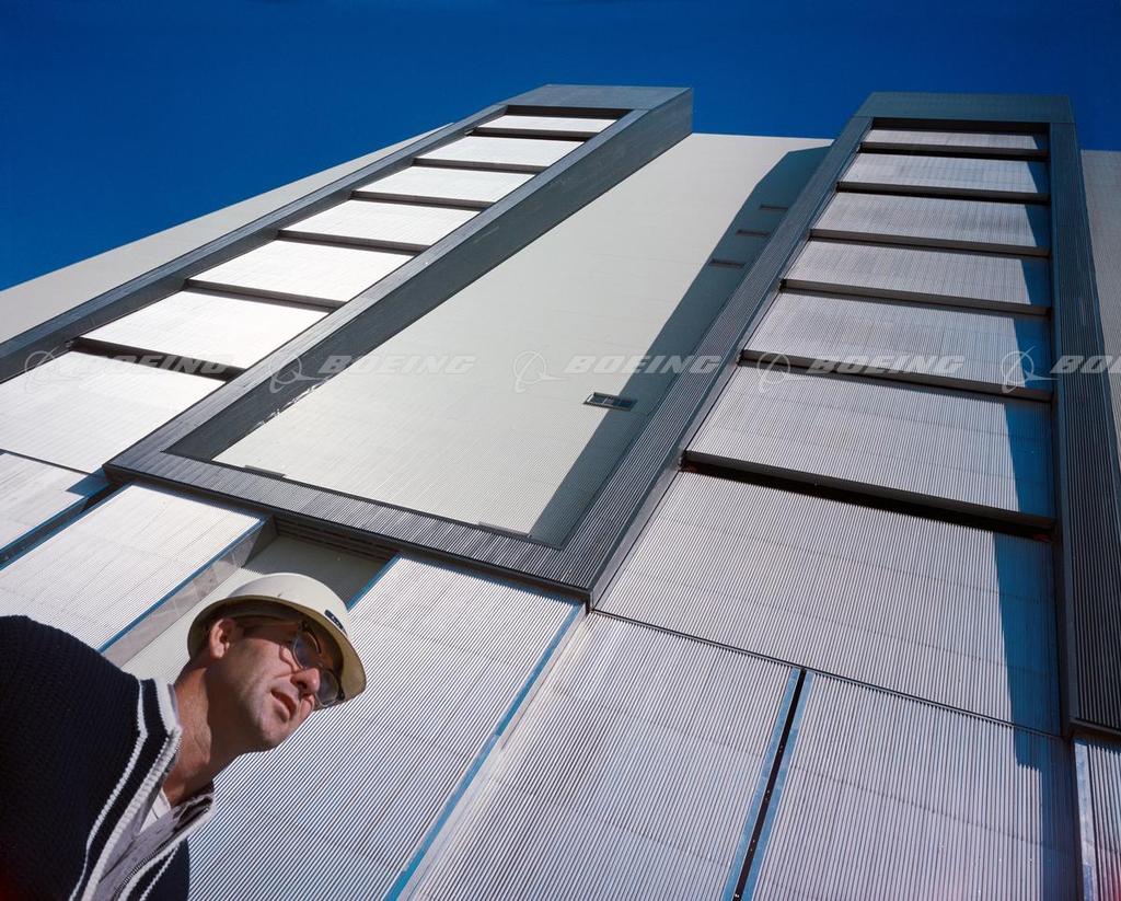 Boeing Images - Technician at Cape Kennedy's Vertical Assembly Building