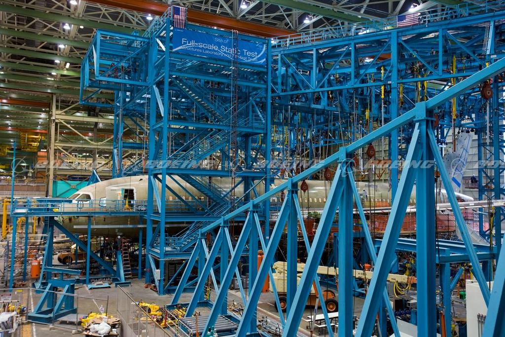 Boeing Images - 787 Dreamliner in Static Test Frame