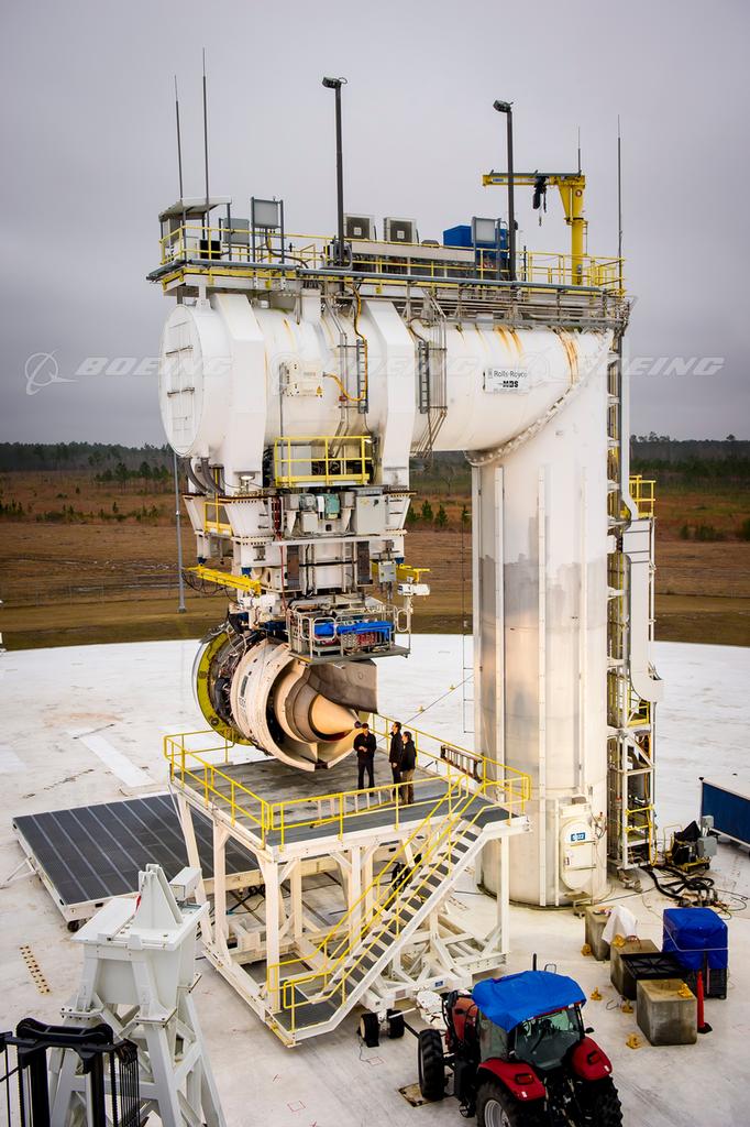 Boeing Images - Ground Testing of a CMC Engine Exhaust Nozzle on R-R ...
