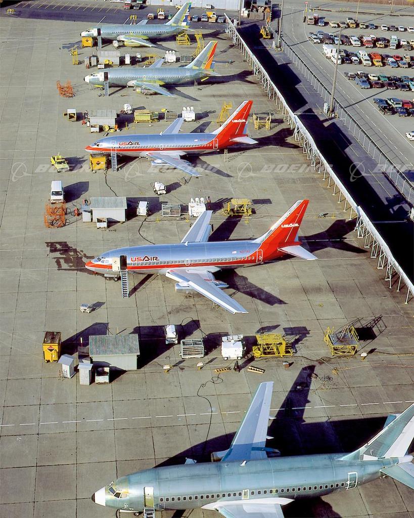 Boeing Images - Early 737s on Renton Flight Line