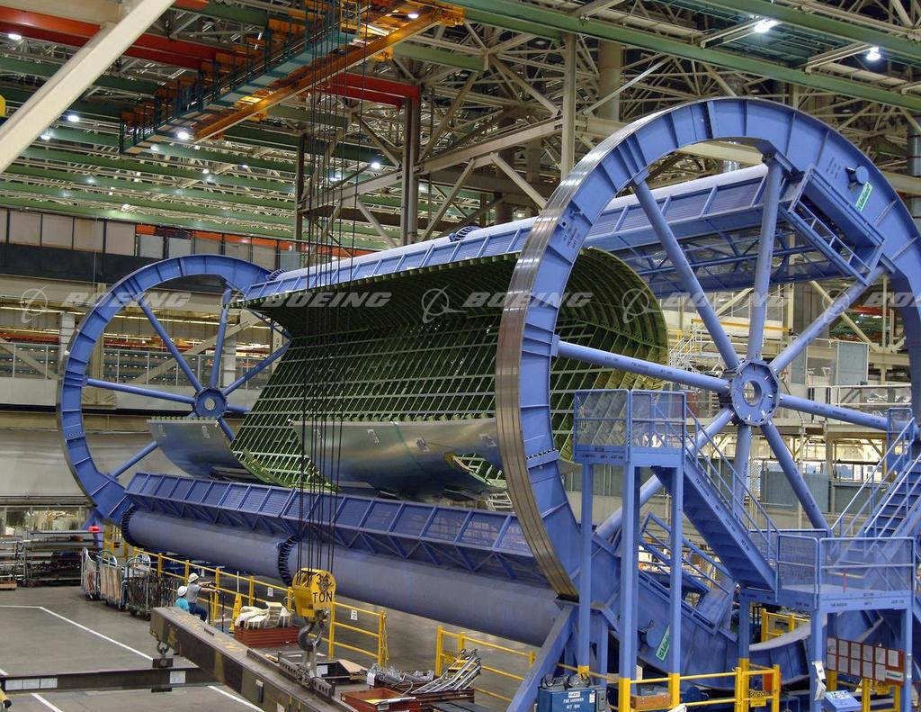 Boeing Images - 747-400 Fuselage Turning