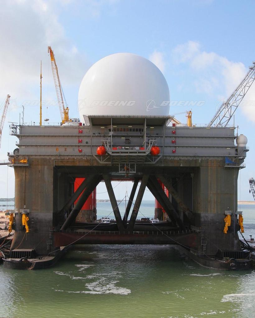 Boeing Images - Sea-Based X-Band Radar (SBX) with Cranes