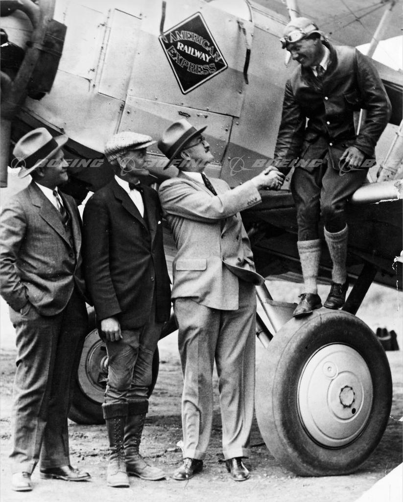 Boeing Images - William Boeing with a Model 40