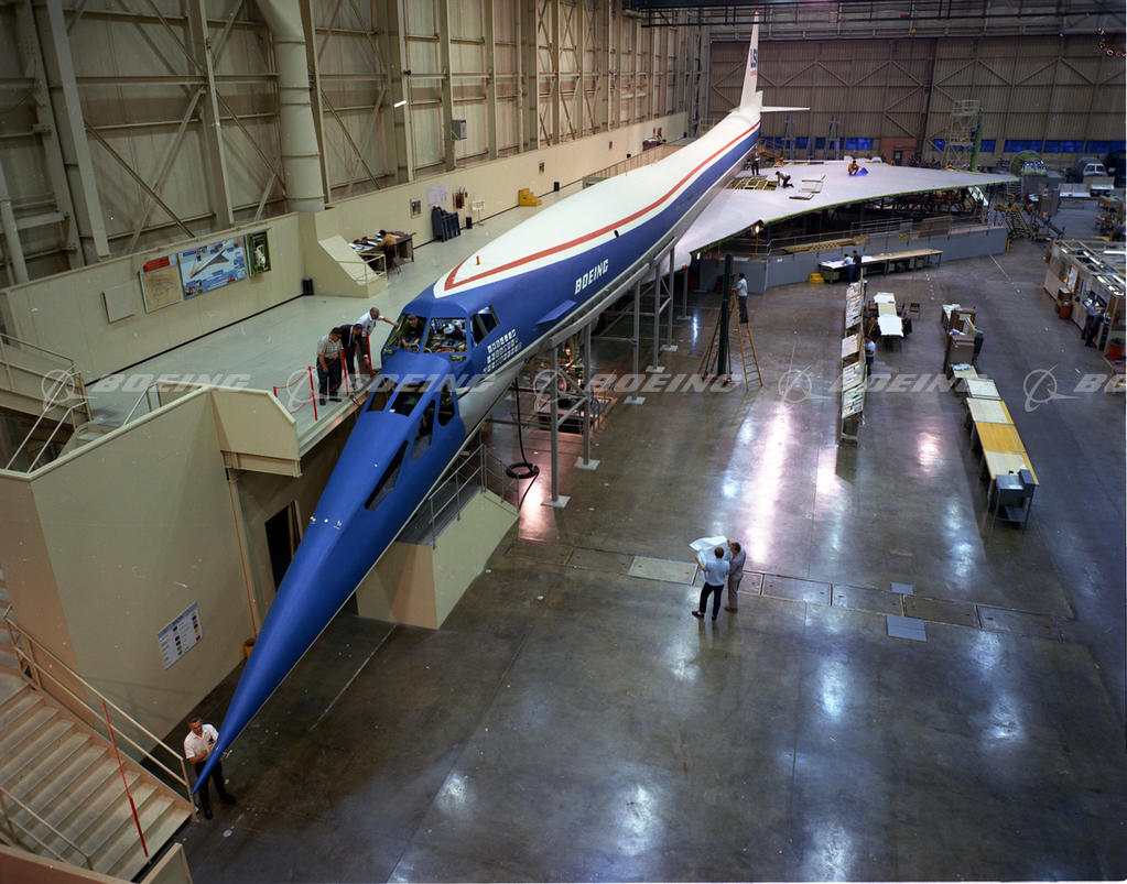 Boeing Images - Boeing SST Mockup in Factory 1971