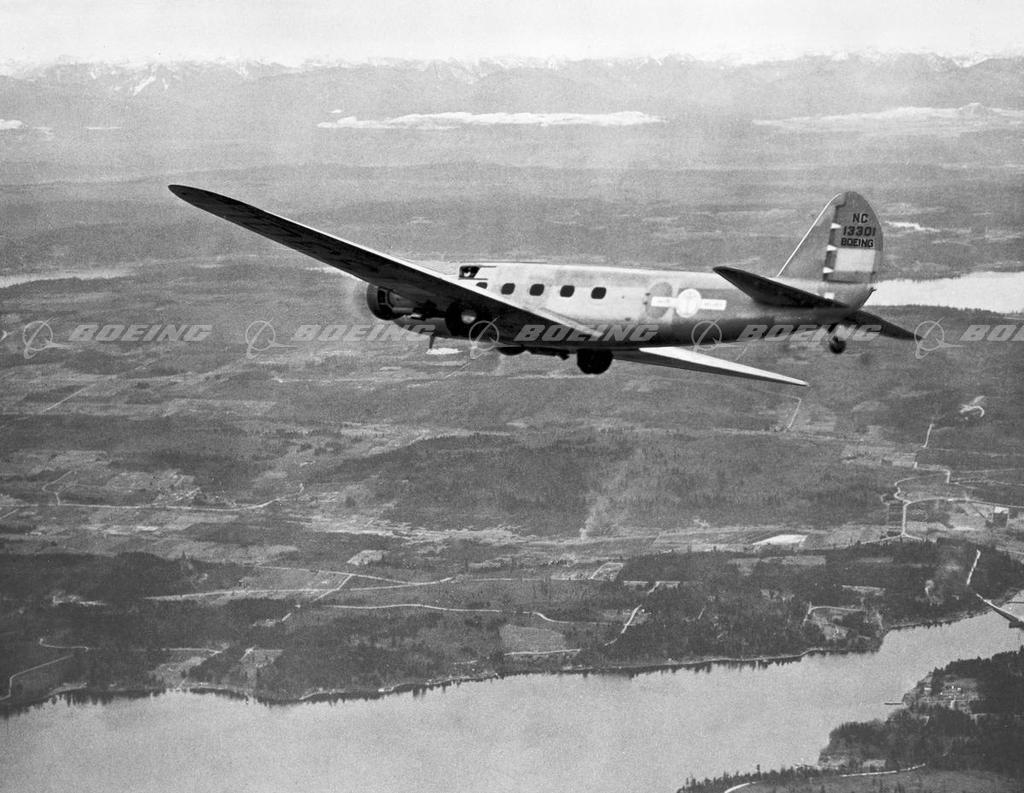 Boeing Images - Model 247 Banking in Flight