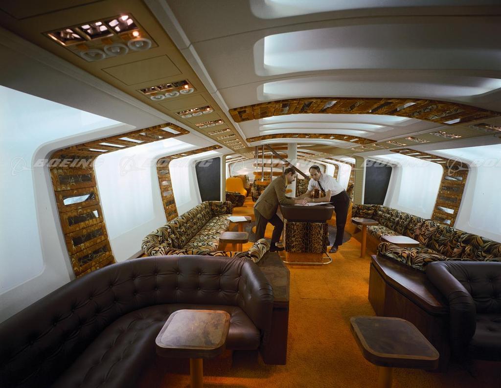 Boeing Images - 747 Lower Lobe Mockup, the "Tiger Lounge"