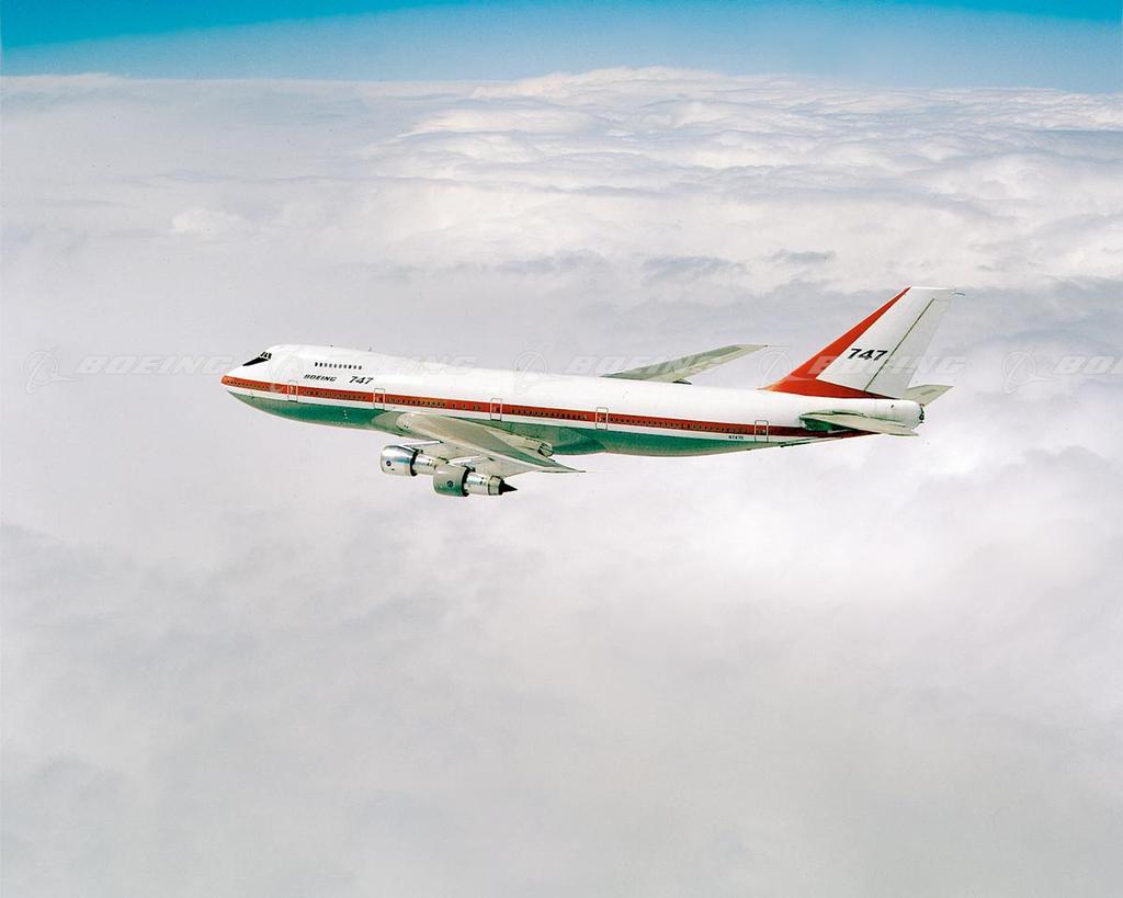 Boeing Images - 747-100 Posing as a 747-200 Above the Clouds
