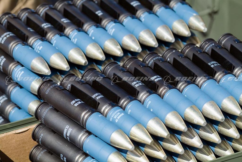 Boeing Images - Stacks of 30mm Rounds for a AH-64D Apache Longbow