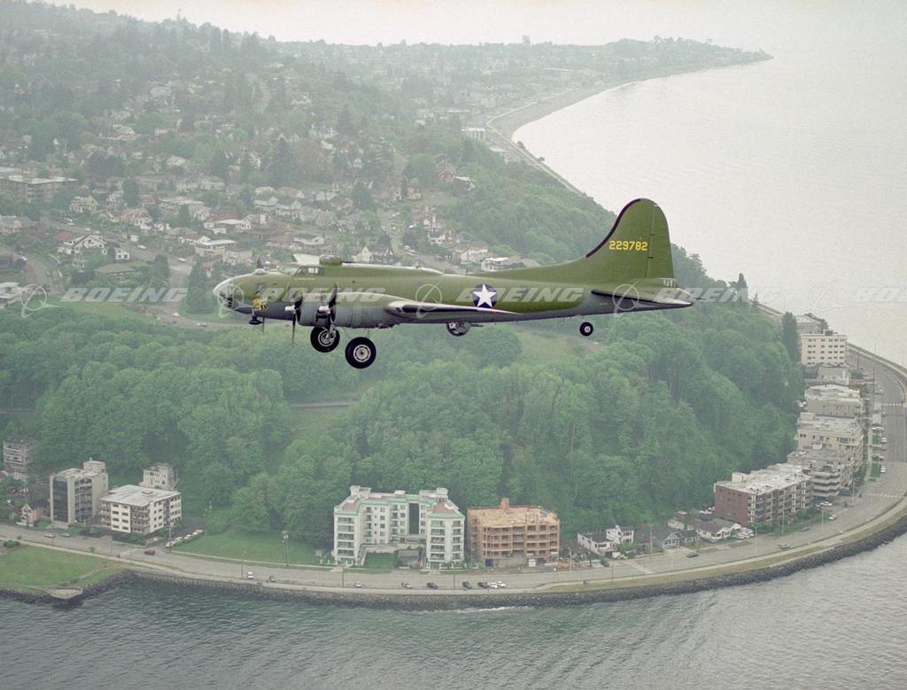 Boeing Images - Restored Boeing B-17F Flying Fortress in Flight