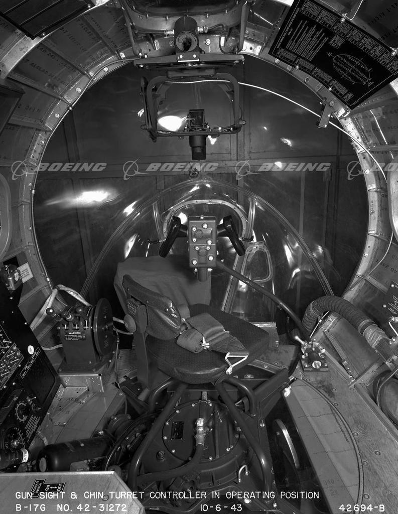 Boeing Images - B-17G Flying Fortress Gun Sight and Chin Turret ...