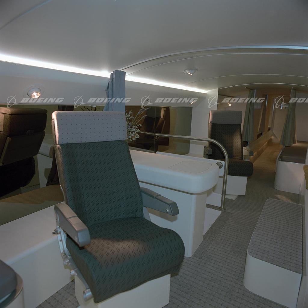Boeing Images - Business Class Seats in 777 Attendants' Overhead Rest Area
