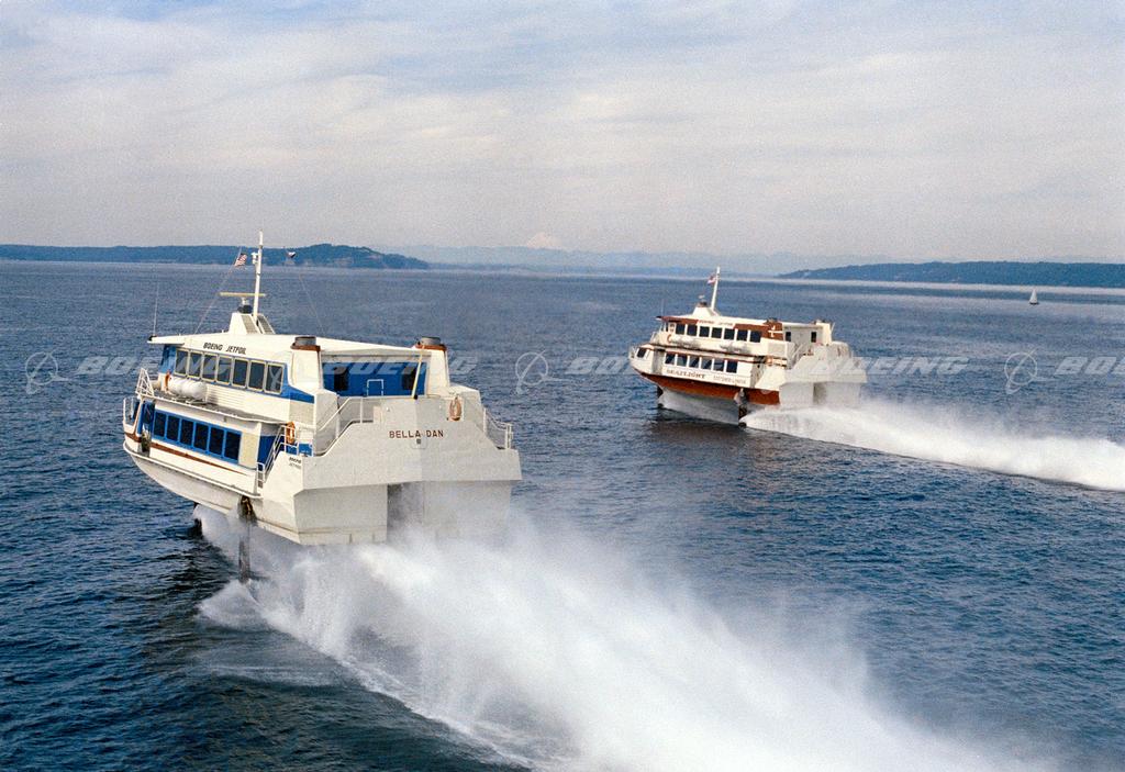 Boeing Images - Two Passenger Hydrofoils Flying