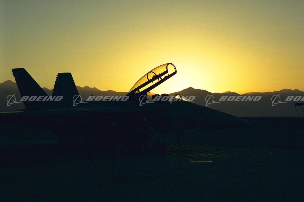Boeing Images - F/A-18E/F Super Hornet On Tarmac at Sunset