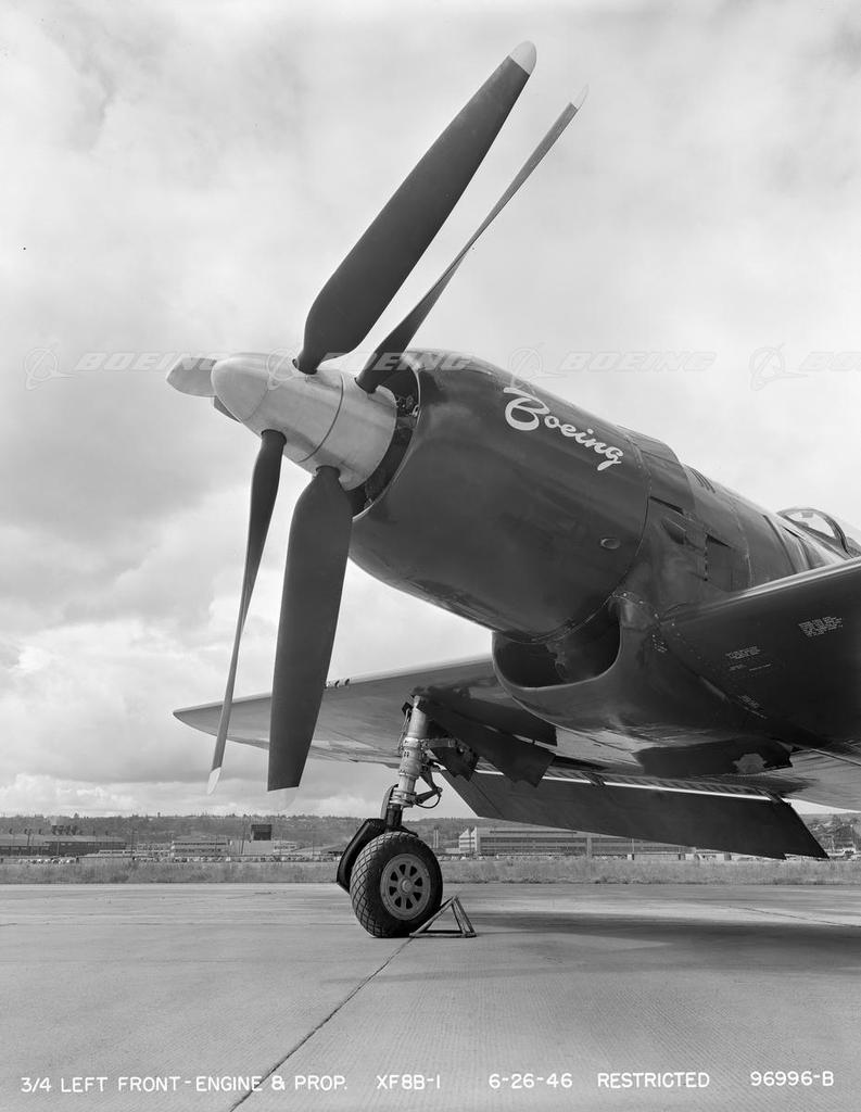 Boeing Images - XF8B-1 Engine and Propeller