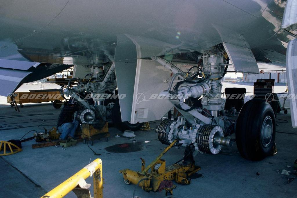 Boeing Images - 747 Landing Gear Maintenance