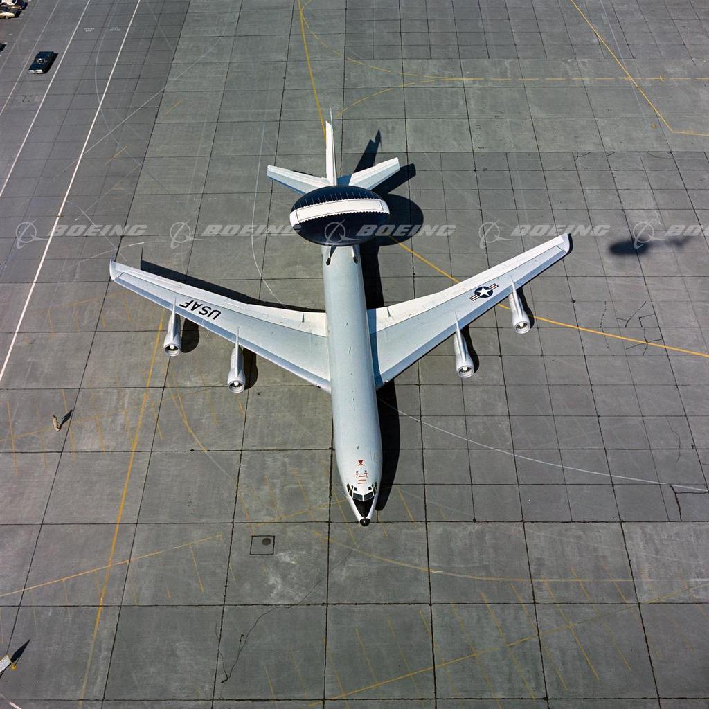 Boeing Images - E3 AWACS on Flight Apron